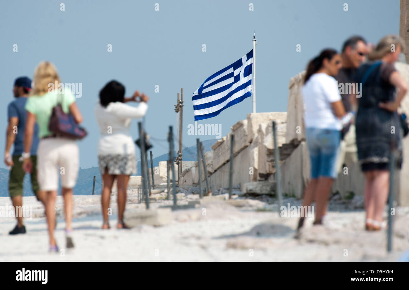 Tourists visit the Acropolis in Athens, Greece, 19 September 2012. The ...