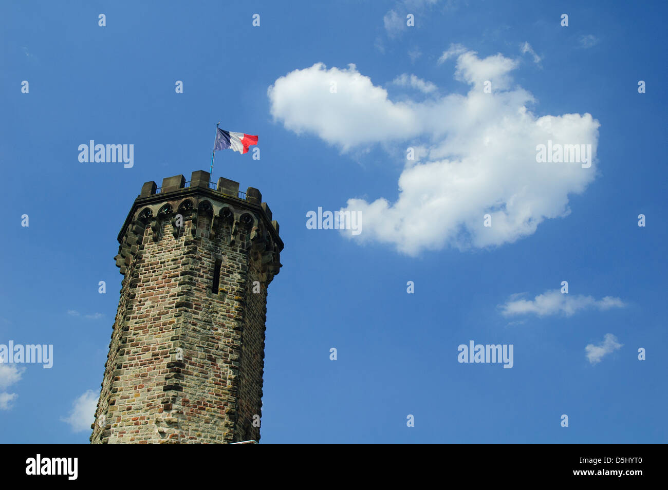 Schlossberg castle tower, Forbach, Moselle, Lorraine, France Stock Photo - Alamy