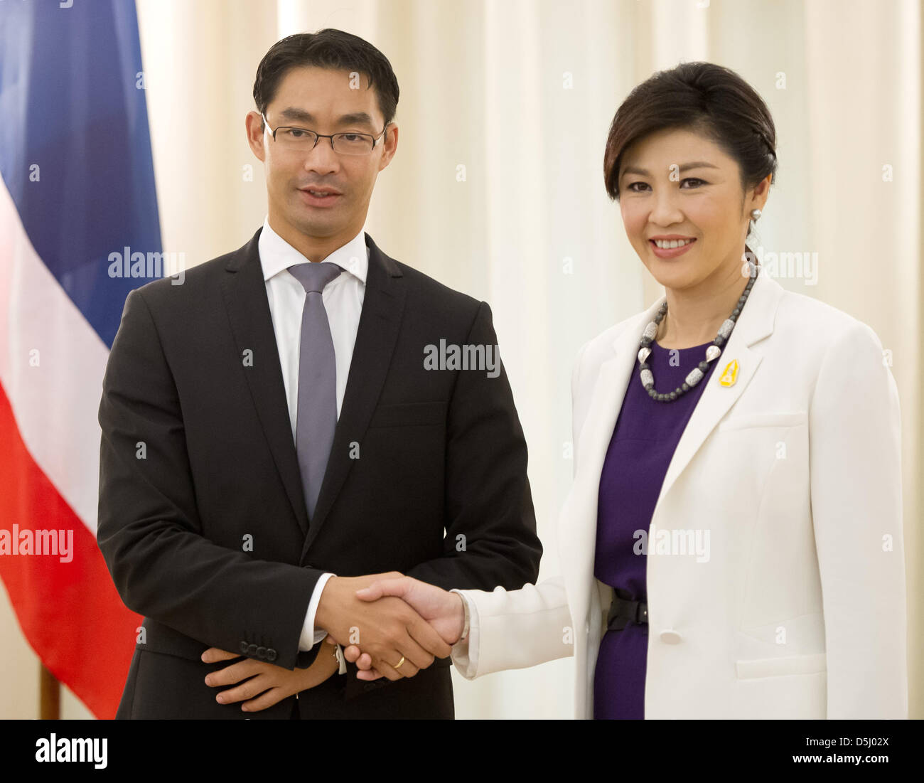 German Economy Minister Roesler Philipp Roesler meets with Yingluck ...
