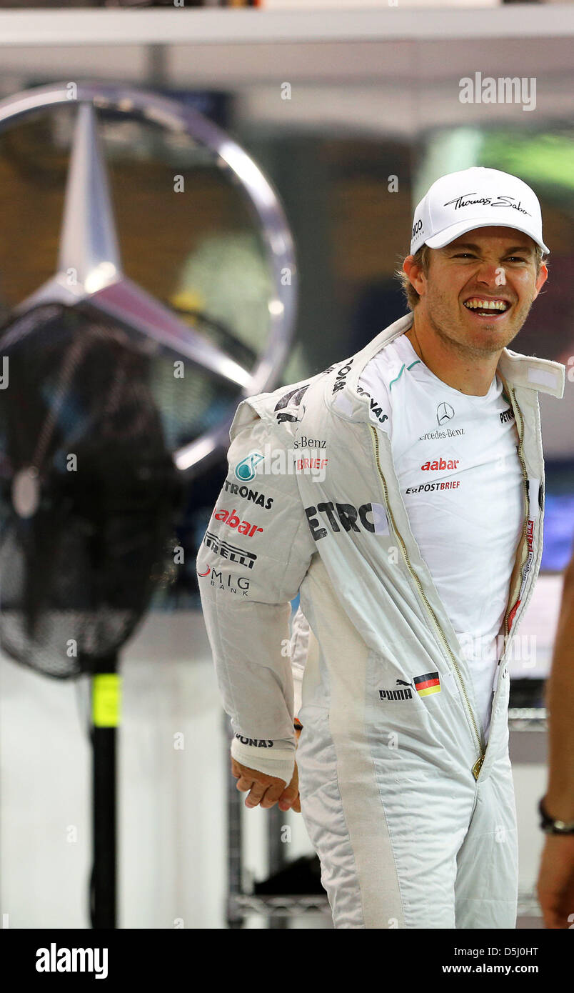 German Formula One driver Nico Rosberg of Mercedes AMG seen in the team ...