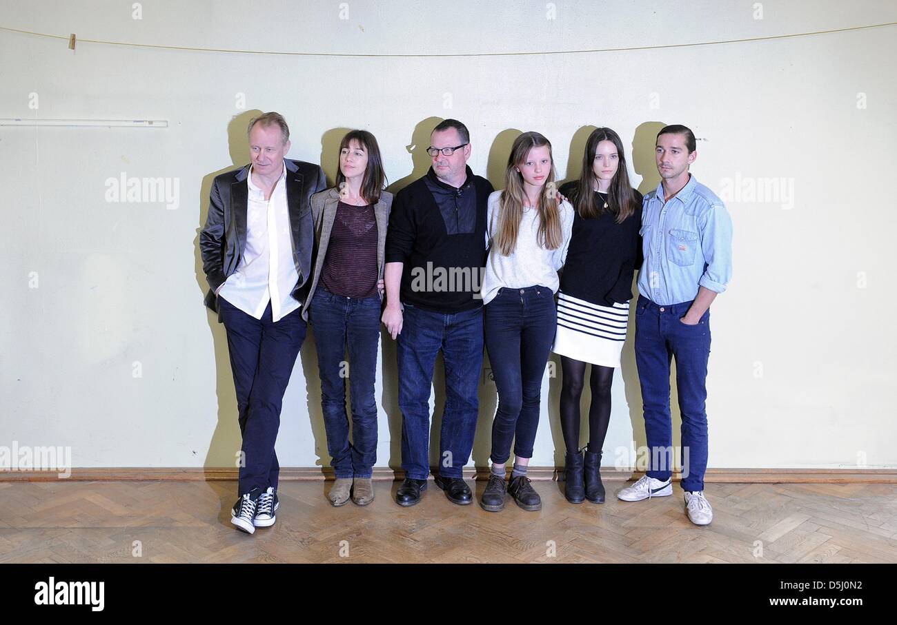 Actors Stellan Skarsgard (L-R), Charlotte Gainsbourg, director Lars von ...
