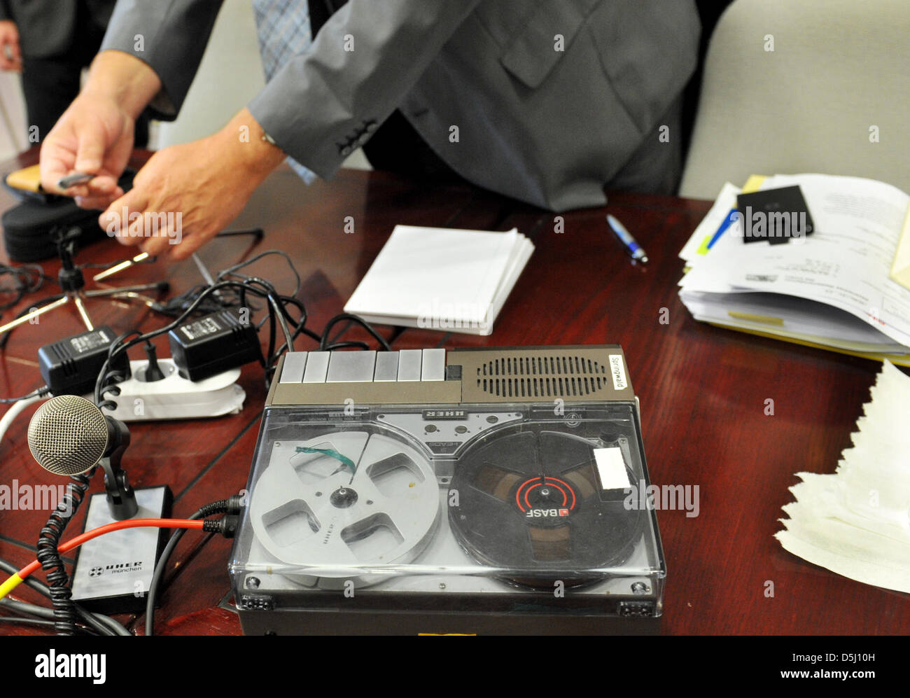 An old tape recorder is placed on a table at the beginning of the Neo ...