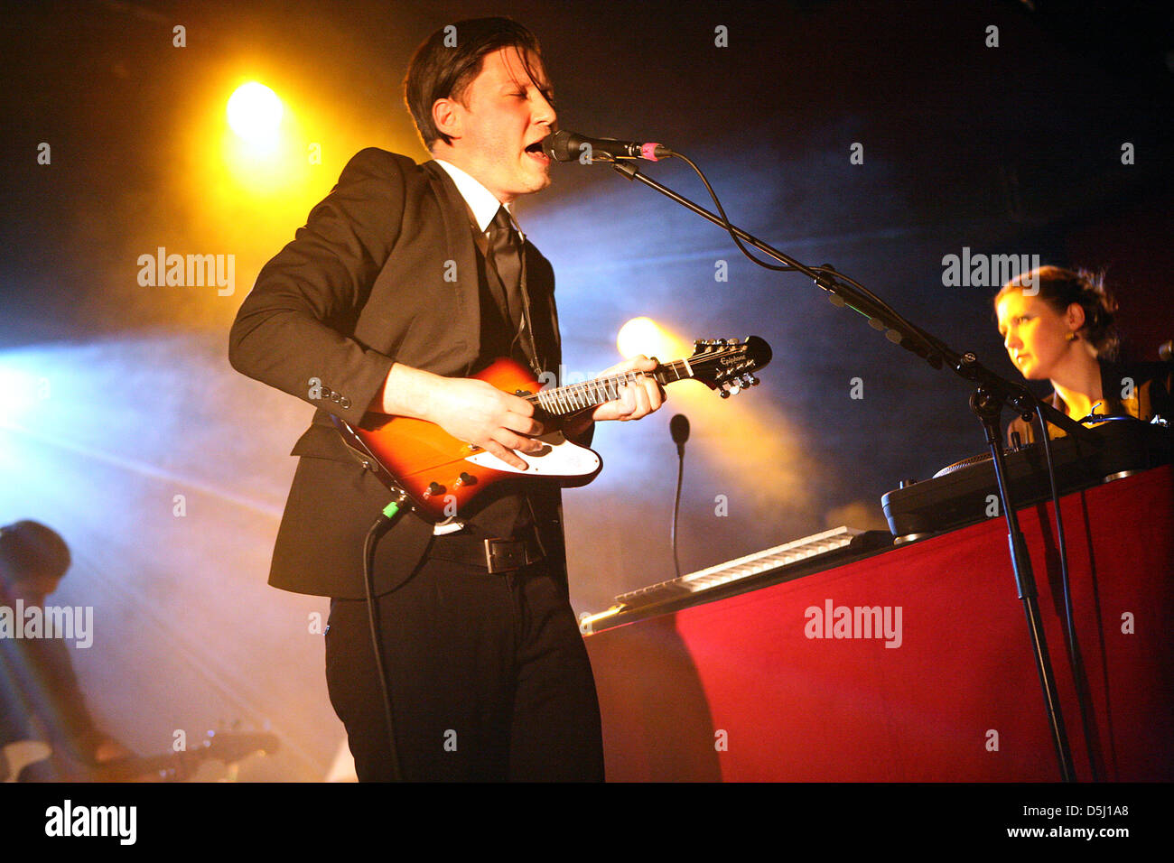 Singer Konstantin Gropper, aka "Ger Well Soon," performs with his band ...