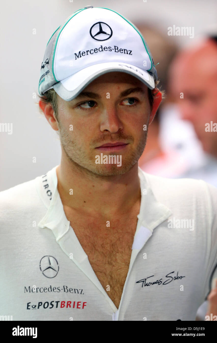 German Formula One driver Nico Rosberg of Mercedes AMG prepares for the ...