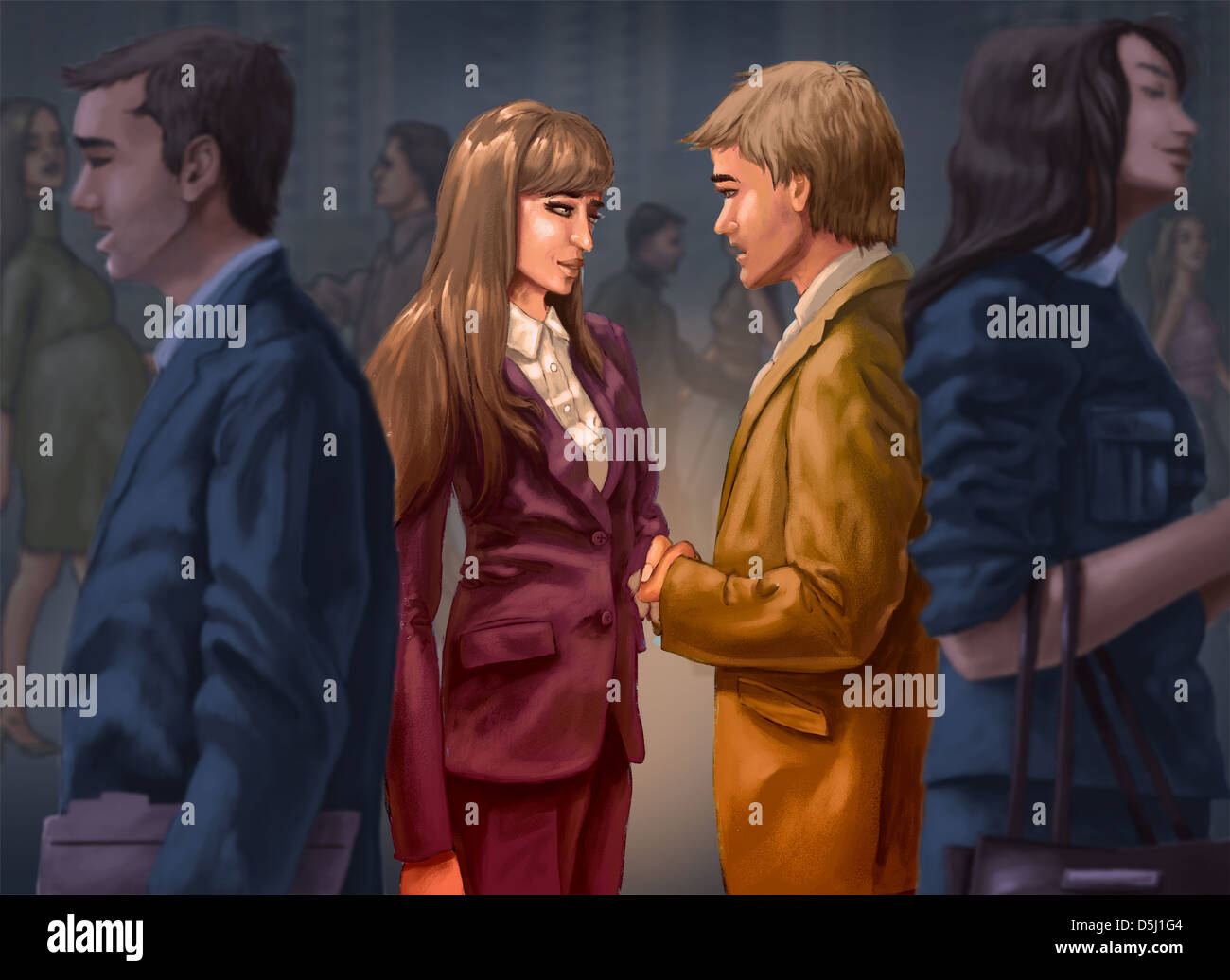Woman shaking hands party hi-res stock photography and images - Alamy