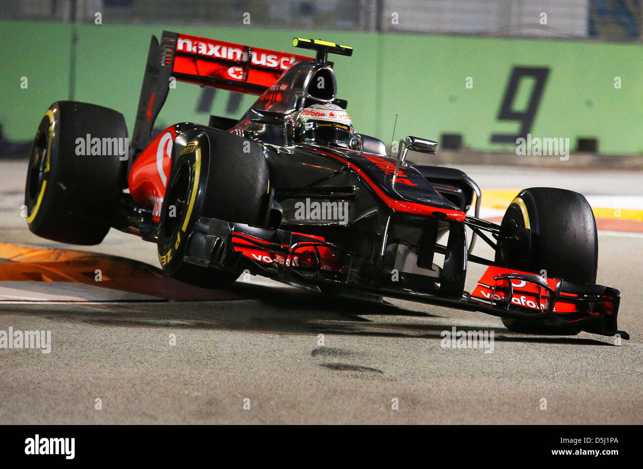 Brazilian Formula One driver Felipe Massa of Ferrari steers his car ...