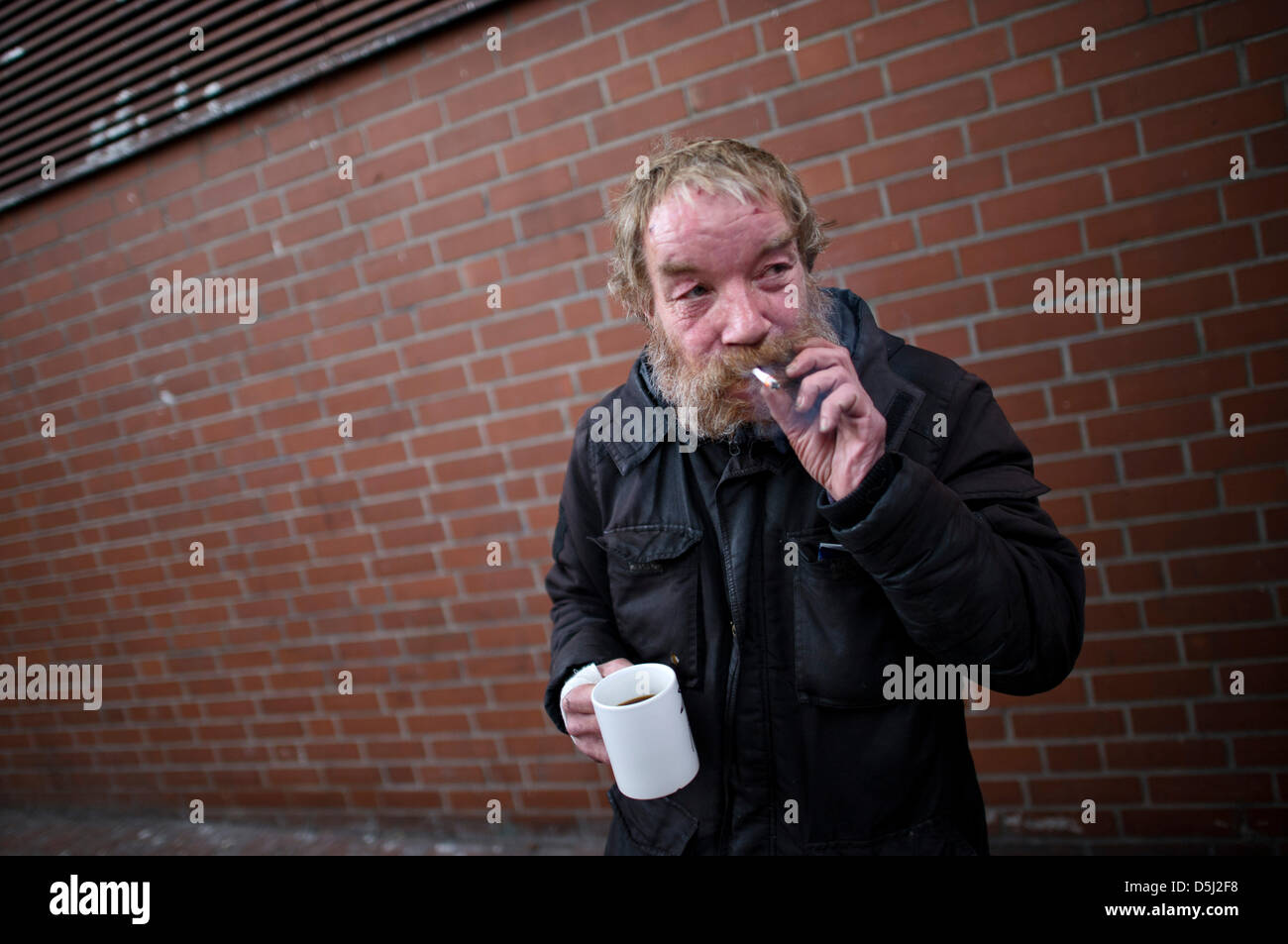 Homeless Detlef is pictured on the street in Hanover, Germany, 31 ...
