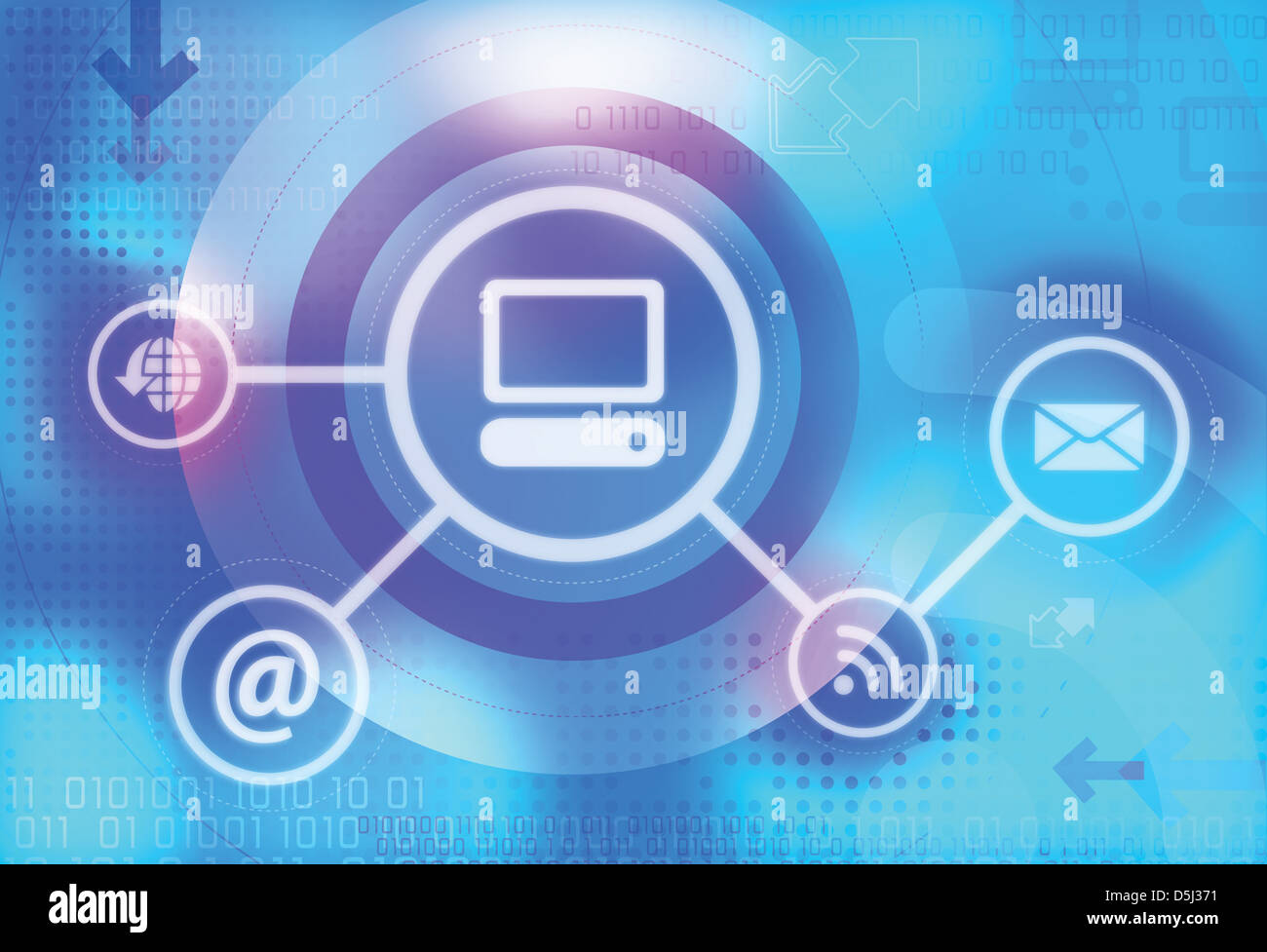 Illustration of social communication networks Stock Photo - Alamy