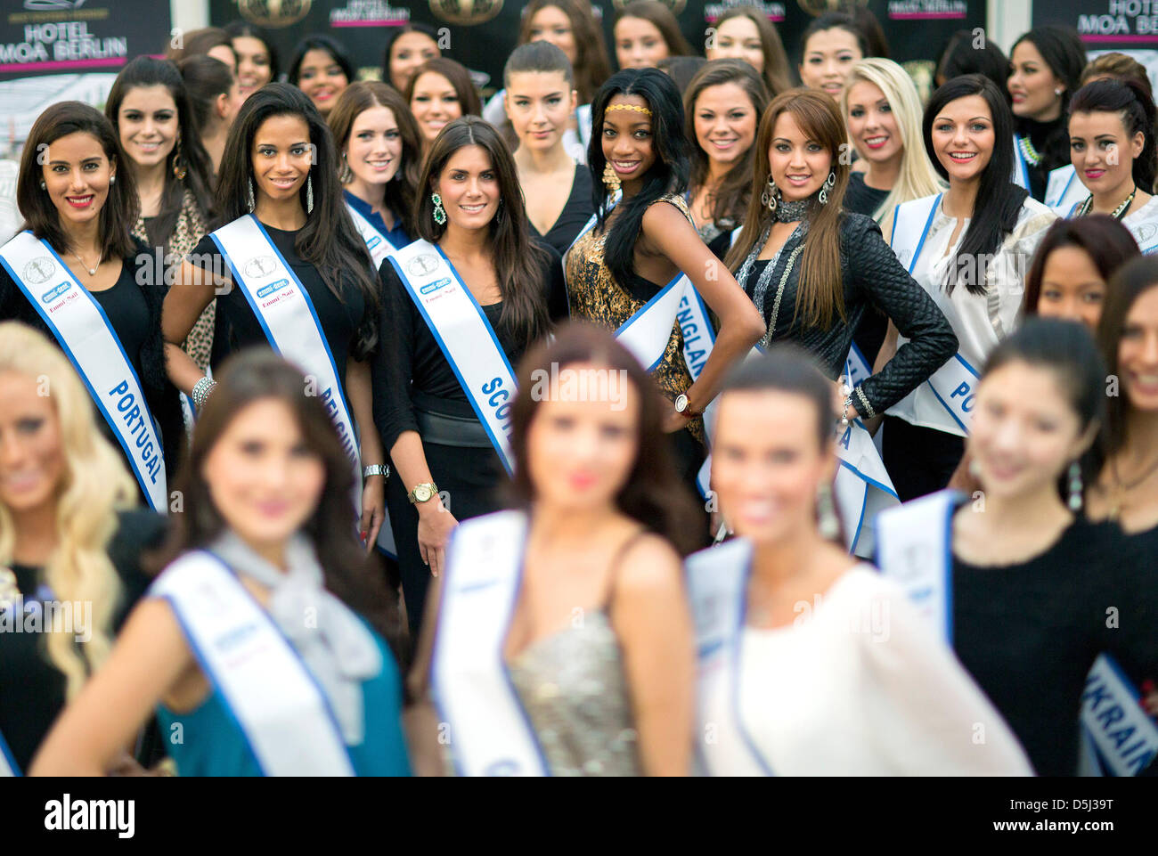 Miss Intercontinental participants pose for a photograph in Berlin ...