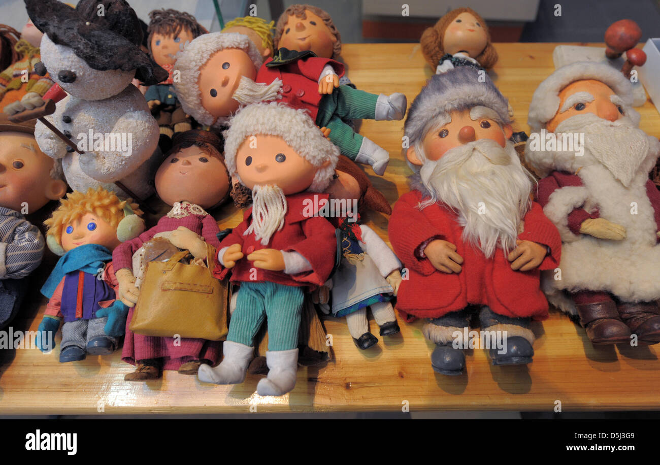 The sandman and his friends sit ready on a table at the municipal ...