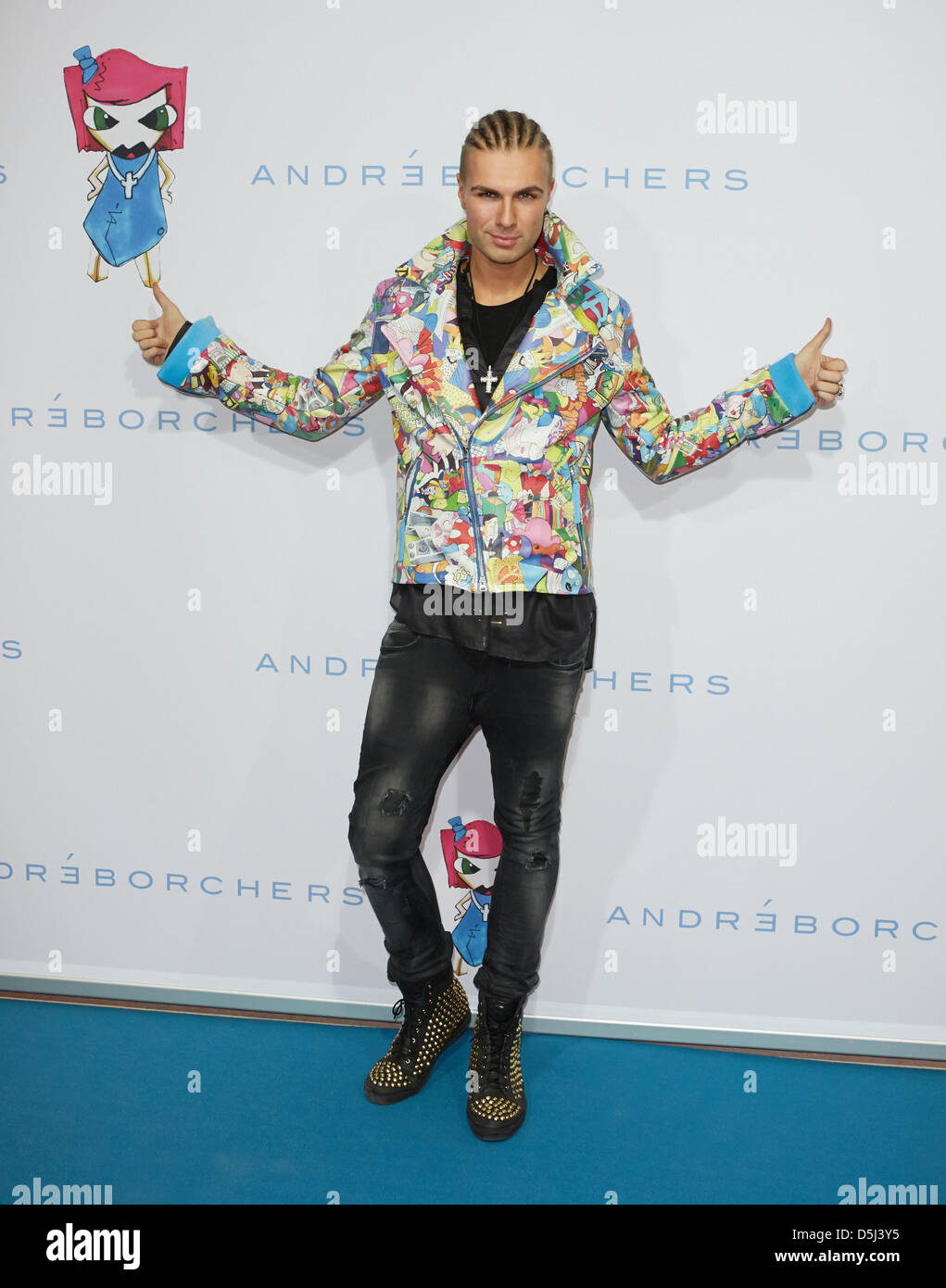 German designer Andre Borchers poses on the red carpet during the ...