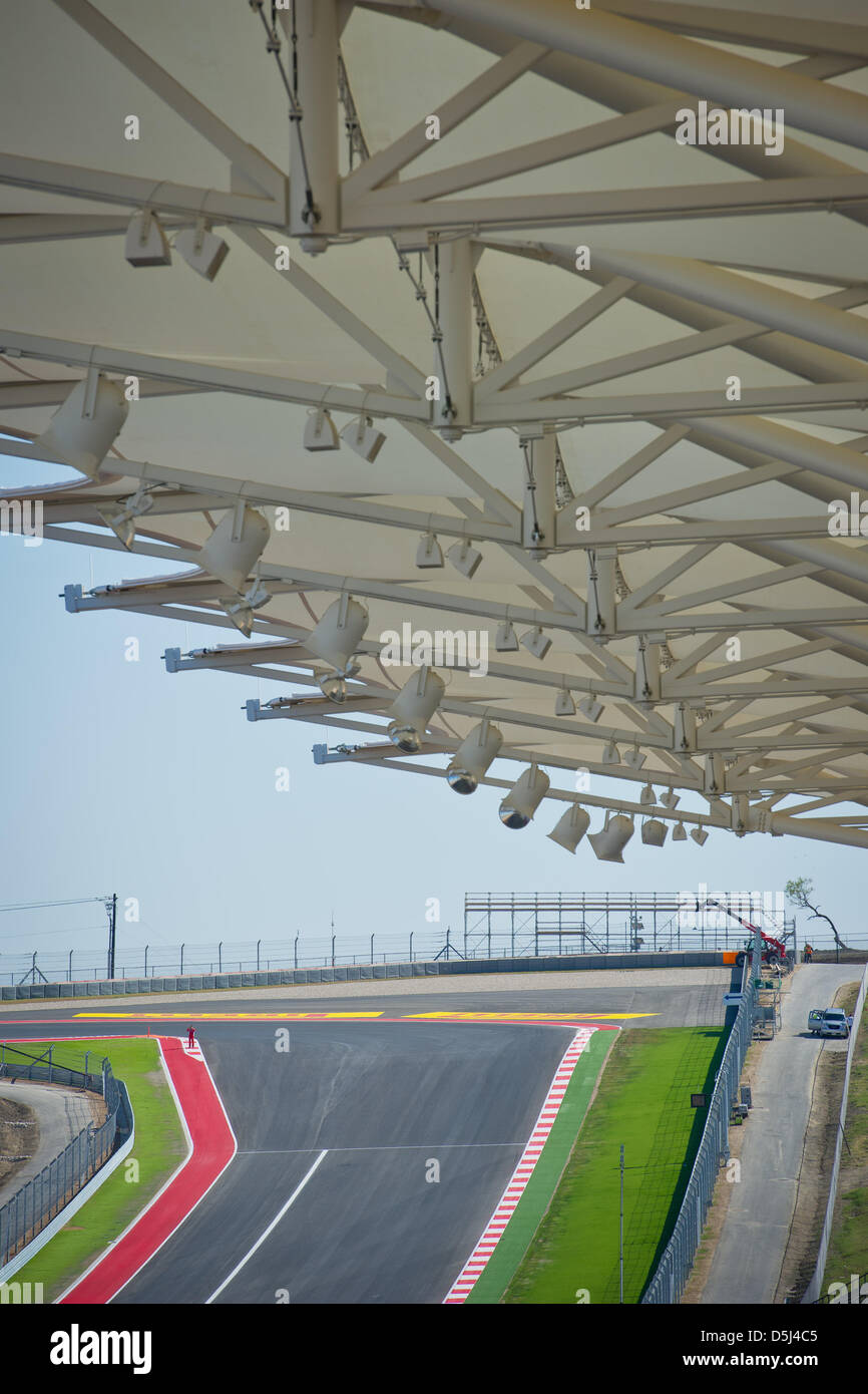 View from the grandstand at the first corner of the Circuit of The ...