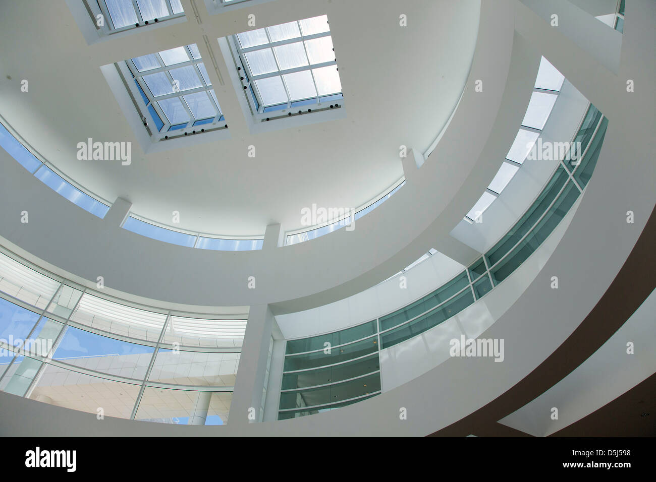 Interior detail of the Getty Center in Los Angeles, California Stock ...