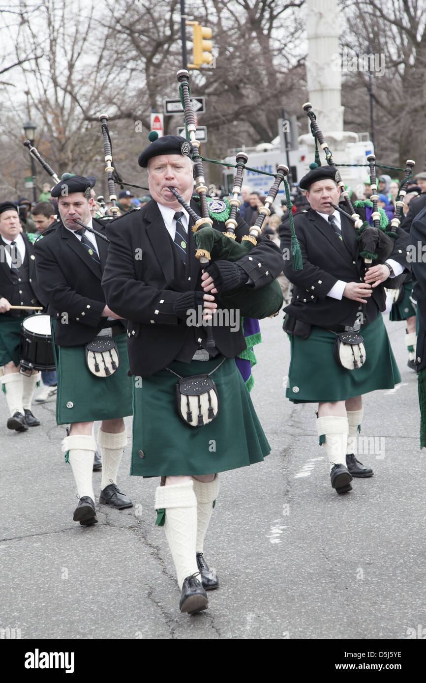 The annual Irish Parade in Park Slope, Brooklyn, NY this year was ...