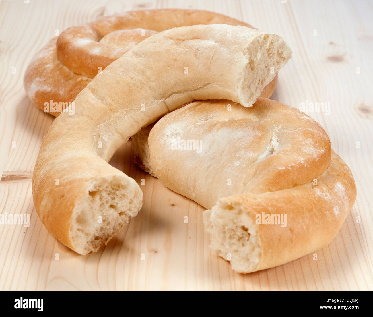 Kolatch - traditional Russian bread (pocket-shaped bun Stock Photo - Alamy