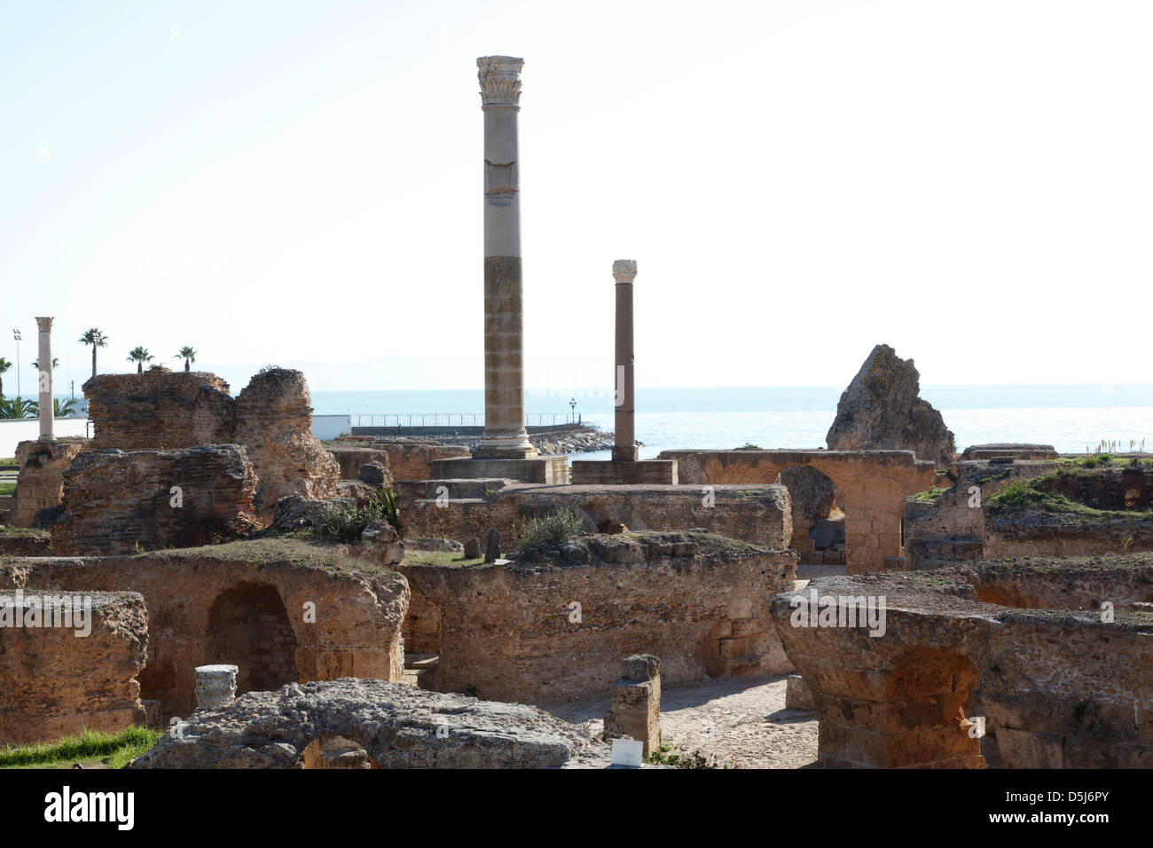 Foundations of the 2nd Century AD Roman Antonine Baths at Carthage ...