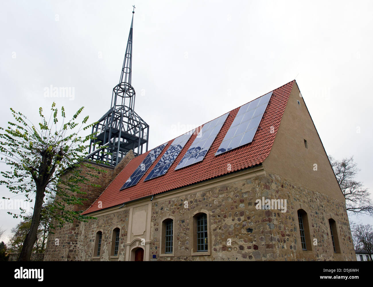 The open steel tower of the Memorial Church is pictured in Rosow ...