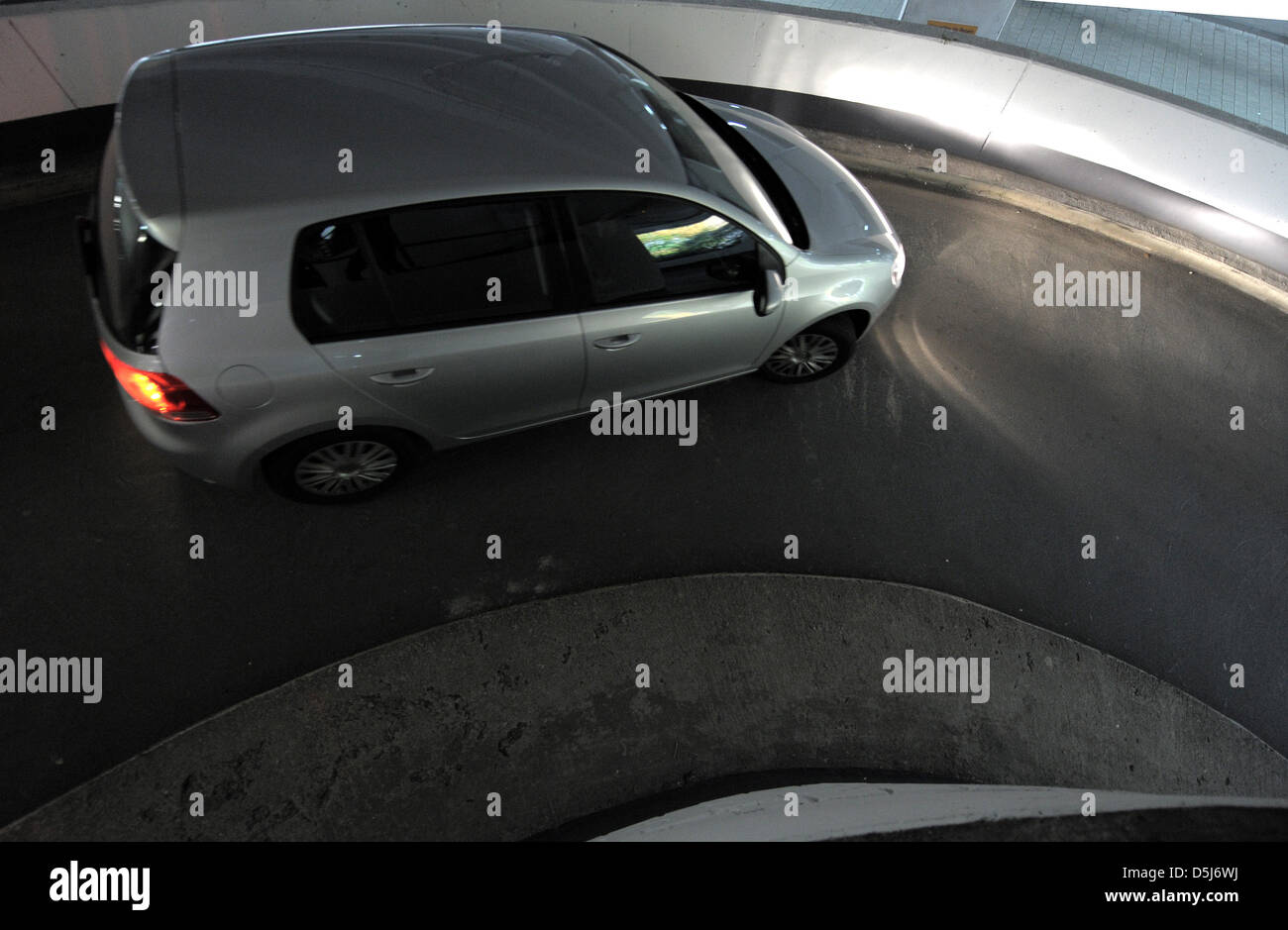 A car drives through the parking garage at central station is pictured ...