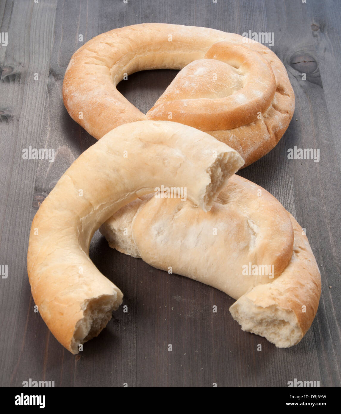 Kolatch - traditional Russian bread (pocket-shaped bun Stock Photo - Alamy