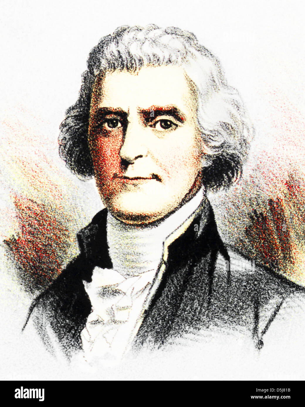 Vintage portrait of Thomas Jefferson Stock Photo - Alamy