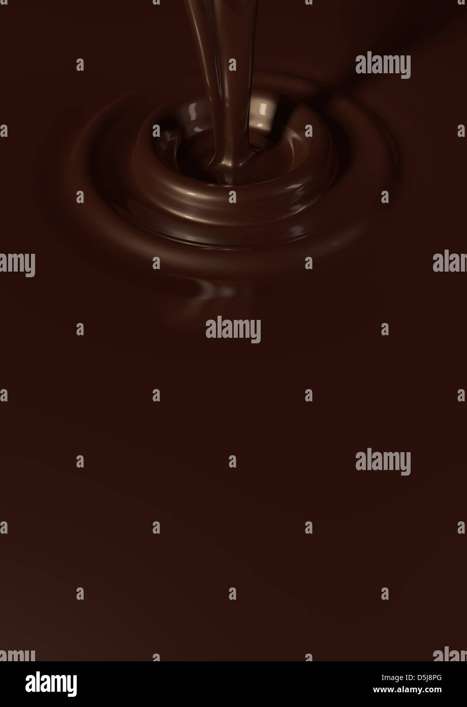 Liquid dark chocolate background. 3d render Stock Photo - Alamy