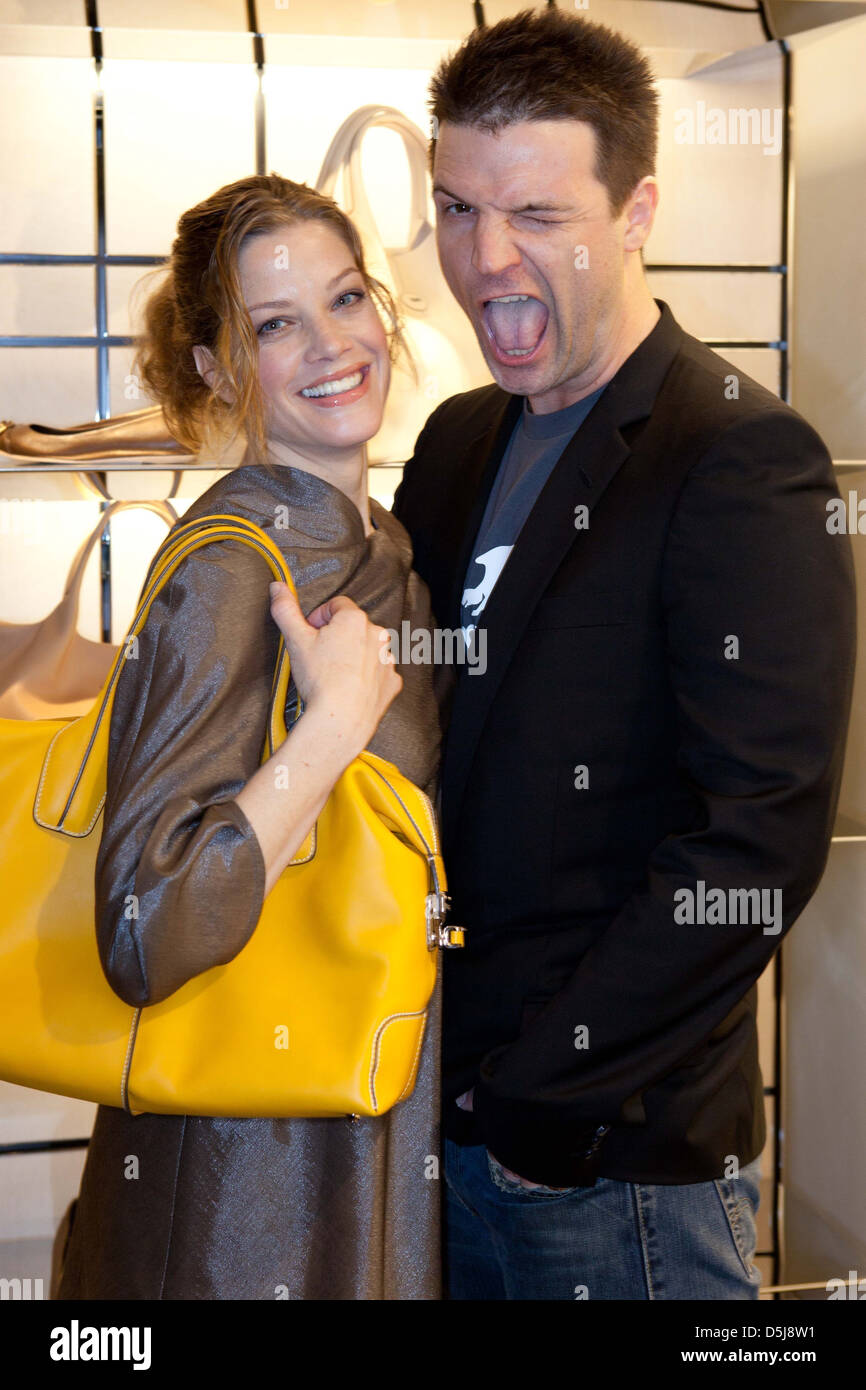 Marie Baeumer and Misel Maticevic attend the re-opening of Tod's ...
