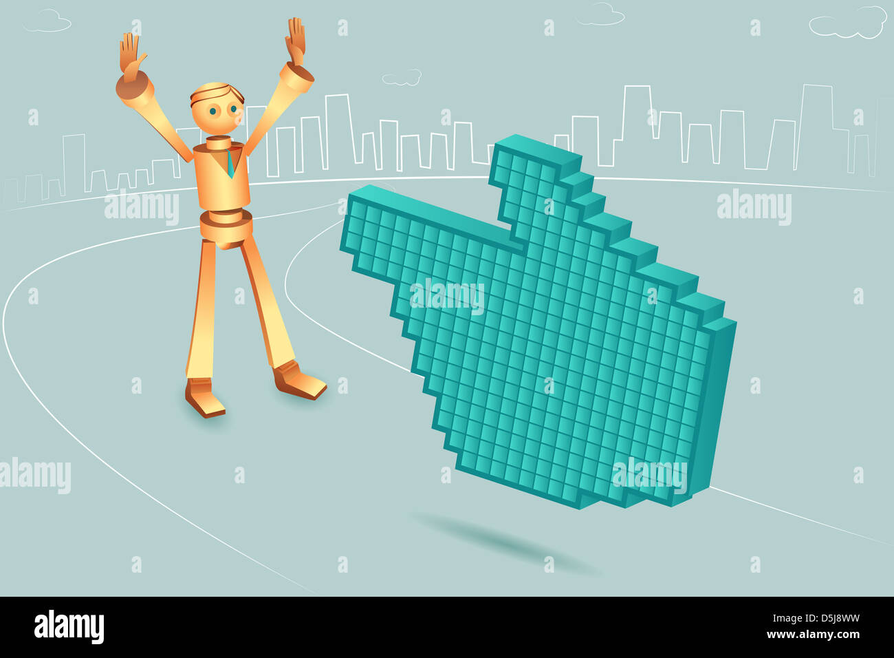 Hand shaped cursor hi-res stock photography and images - Alamy