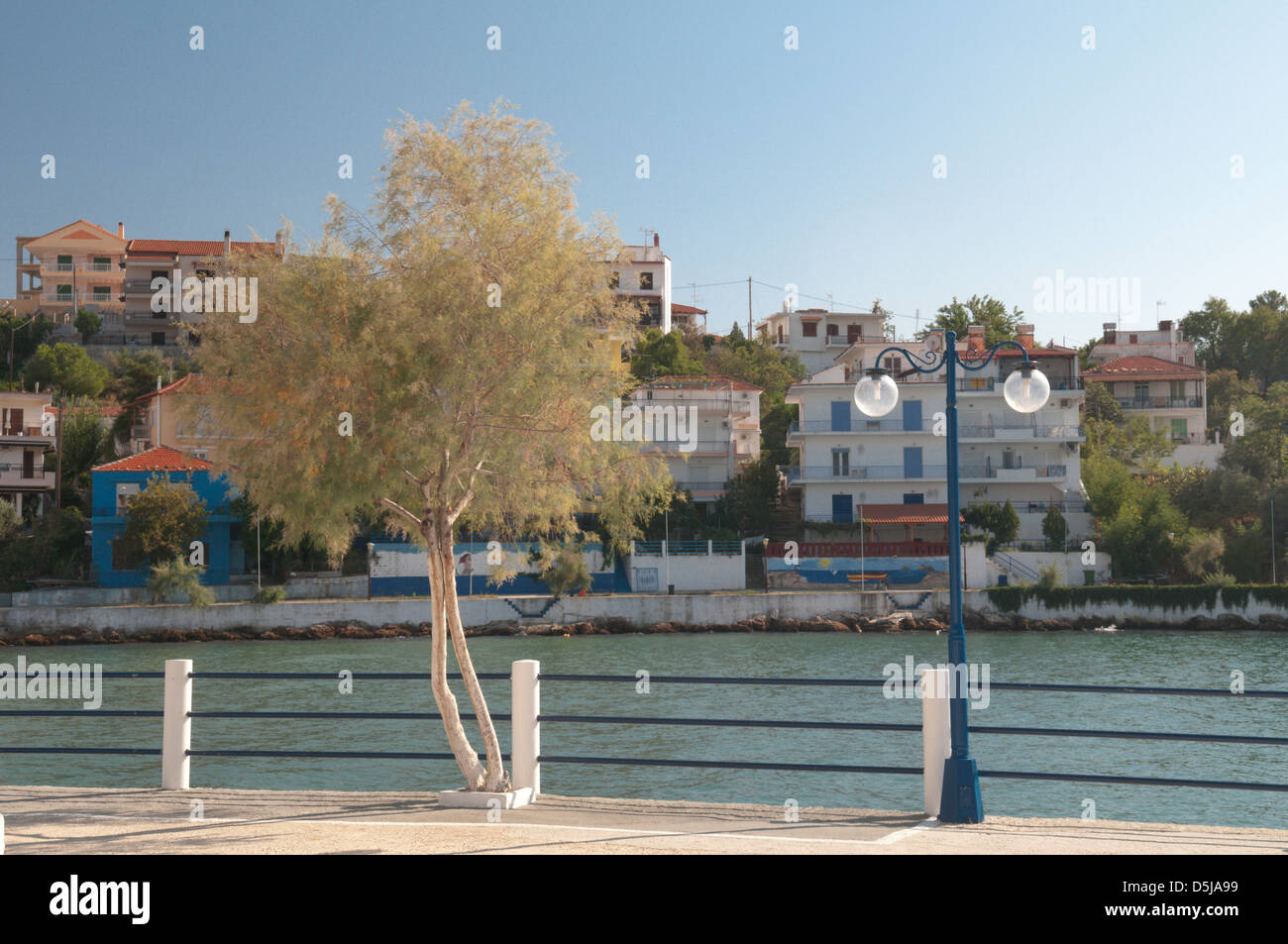 Thassos Greece Greek island September The harbour Skala Marion Stock ...