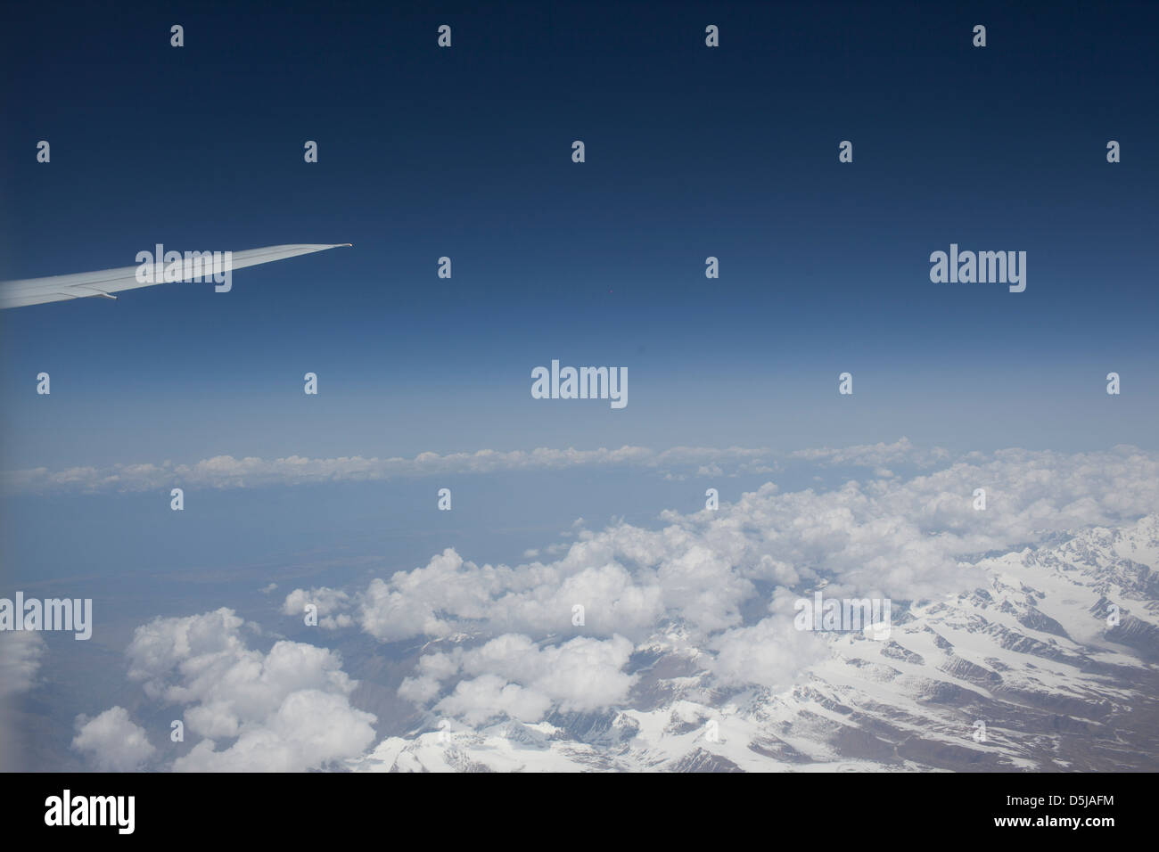 Aerial view looking over China from the window of a plane Stock Photo ...