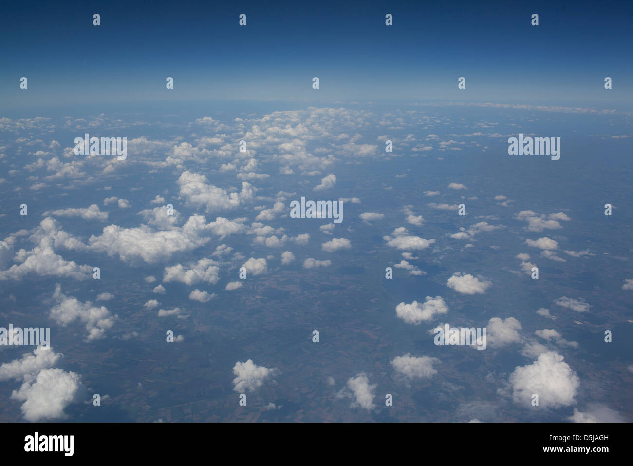 Aerial view looking over China from the window of a plane Stock Photo ...