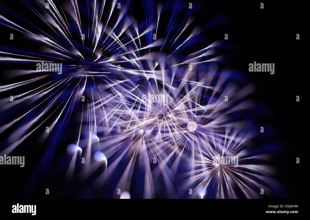 Colourful Fireworks display in Edinburgh during the Virgin Money ...