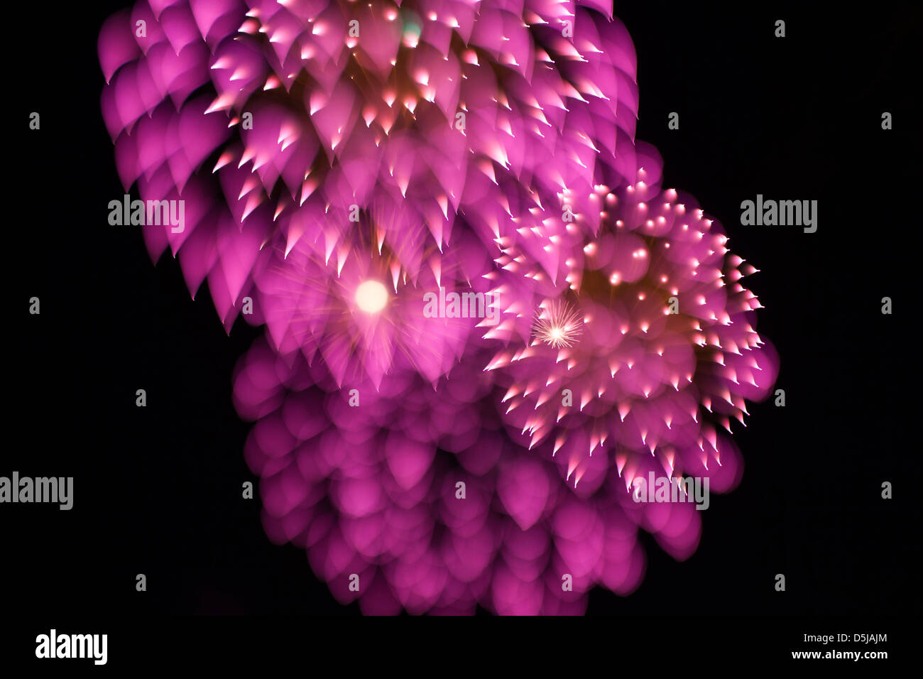 Colourful Fireworks display in Edinburgh during the Virgin Money ...