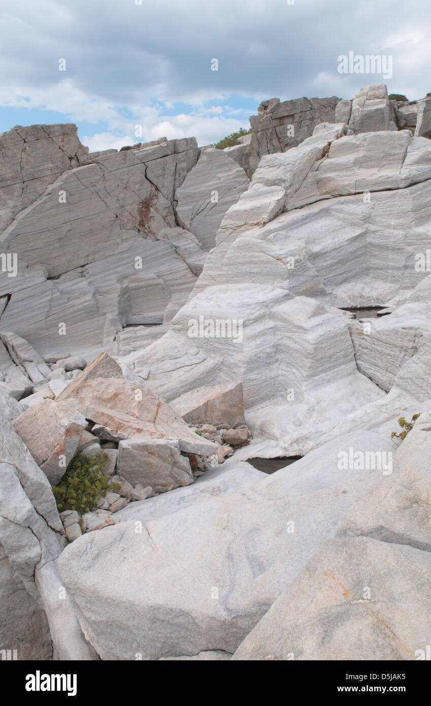 Thassos Greece Greek island September One of the ancient marble ...