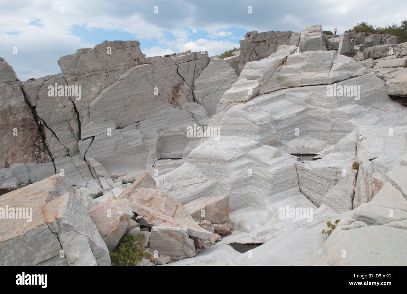 Thassos Greece Greek island September One of the ancient marble ...