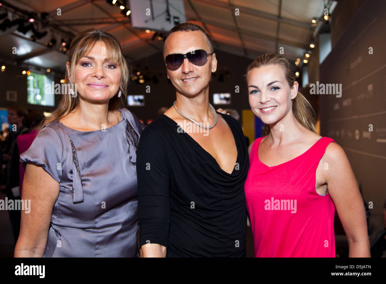 Maren Gilzer, Hubertus Regout and Annika Kipp at Mercedes-Benz Fashion ...