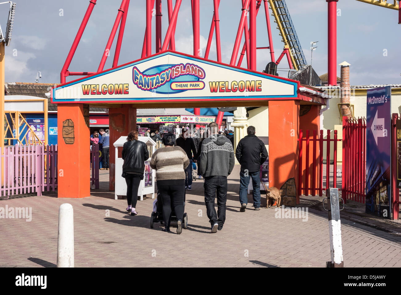 Fantasy Island Theme Park Sign Skegness. East Lindsey district ...