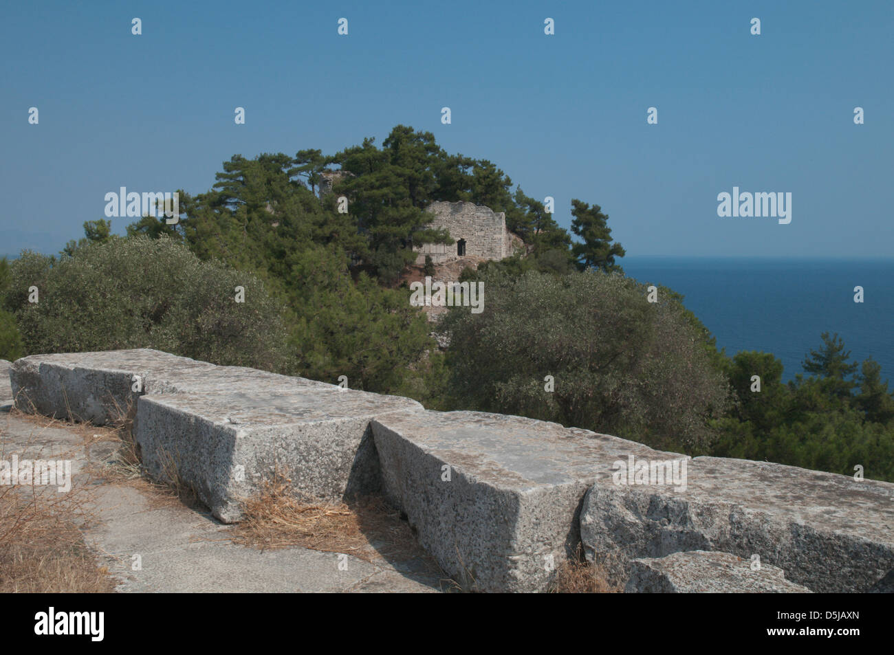 Sanctuary of Pythius Apollo and medieval castle Byzantine Seen from ...