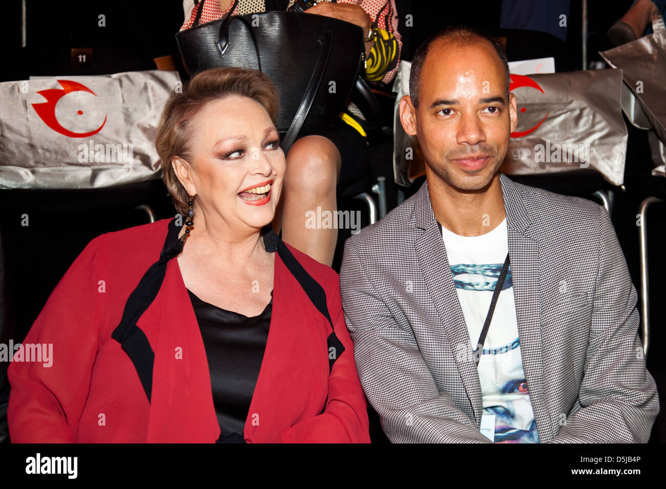 Barbara Schoene and Ibrahim Lopez at Mercedes-Benz Fashion Week Berlin ...