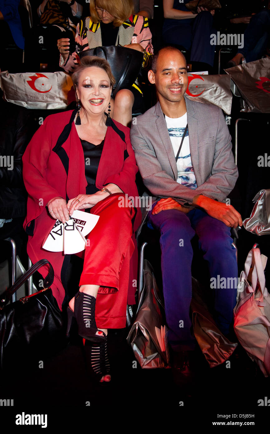 Barbara Schoene and Ibrahim Lopez at Mercedes-Benz Fashion Week Berlin ...