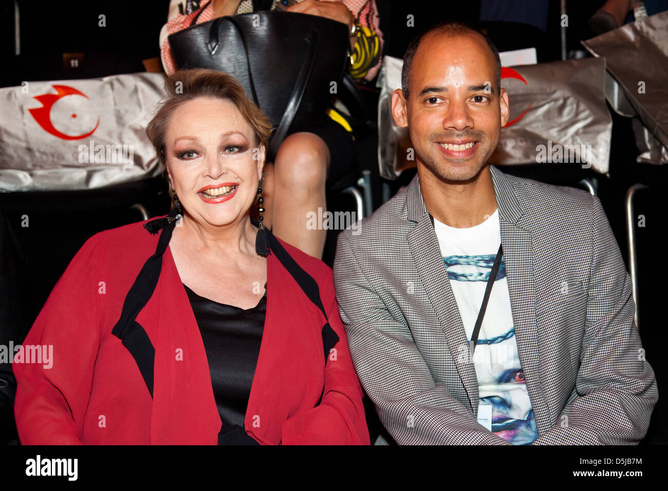 Barbara Schoene and Ibrahim Lopez at Mercedes-Benz Fashion Week Berlin ...