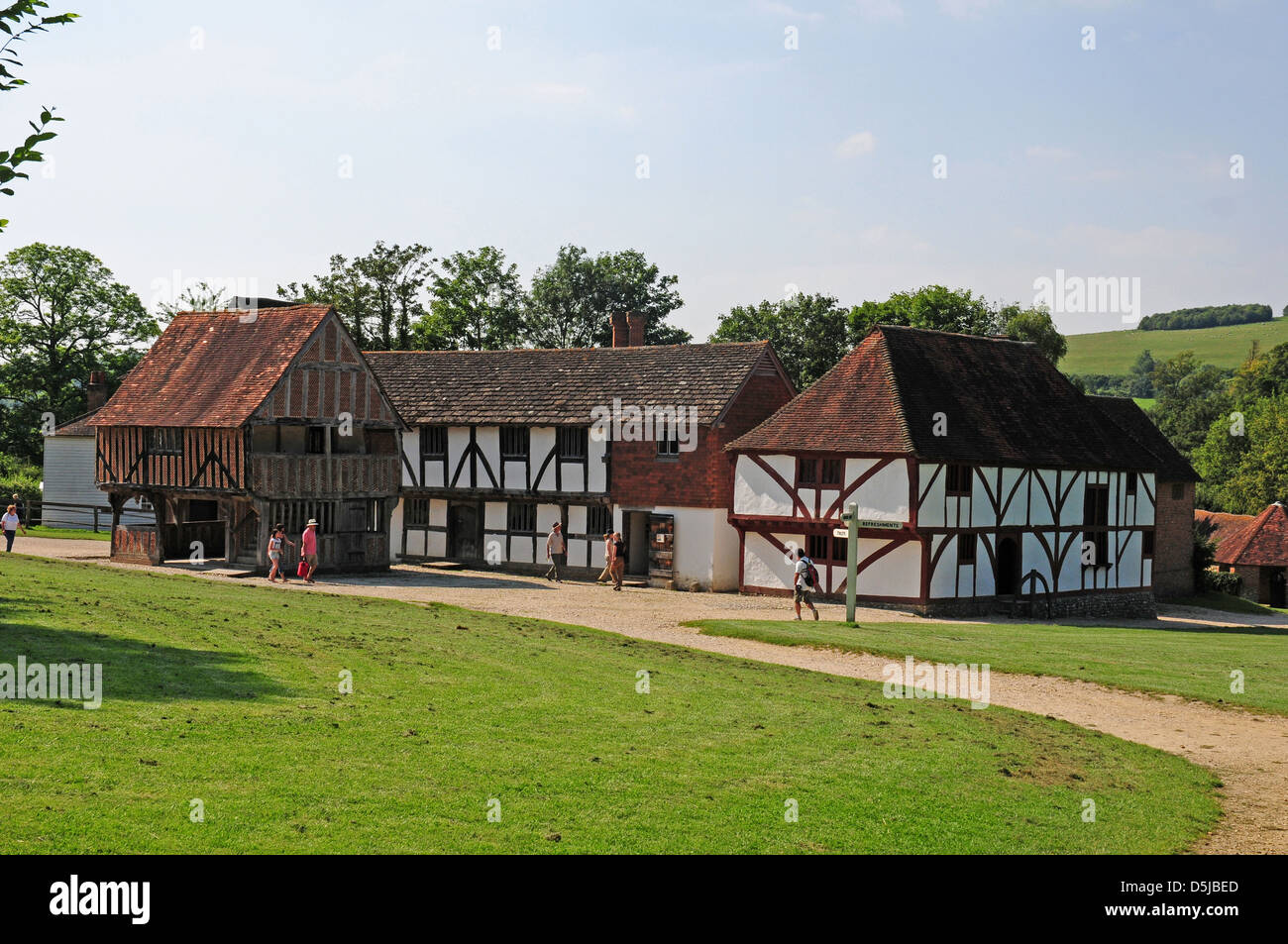 Collection of medieval preserved buildings at the Weald and Downland ...