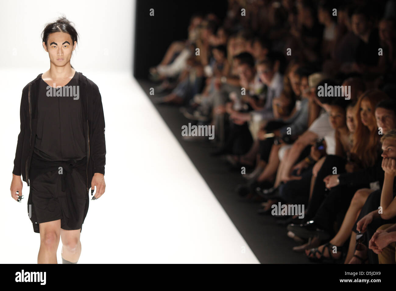 Model at Mercedes-Benz Fashion Week Berlin Spring/Summer 2012 - Patrick ...