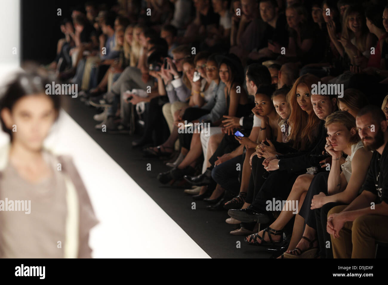 Model at Mercedes-Benz Fashion Week Berlin Spring/Summer 2012 - Patrick ...