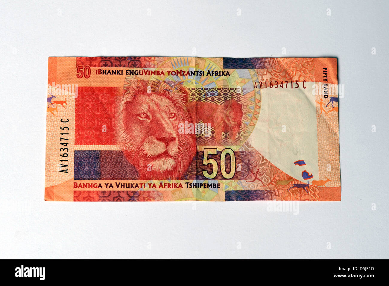 The newly designed South African 50 Rand bank note Stock Photo - Alamy