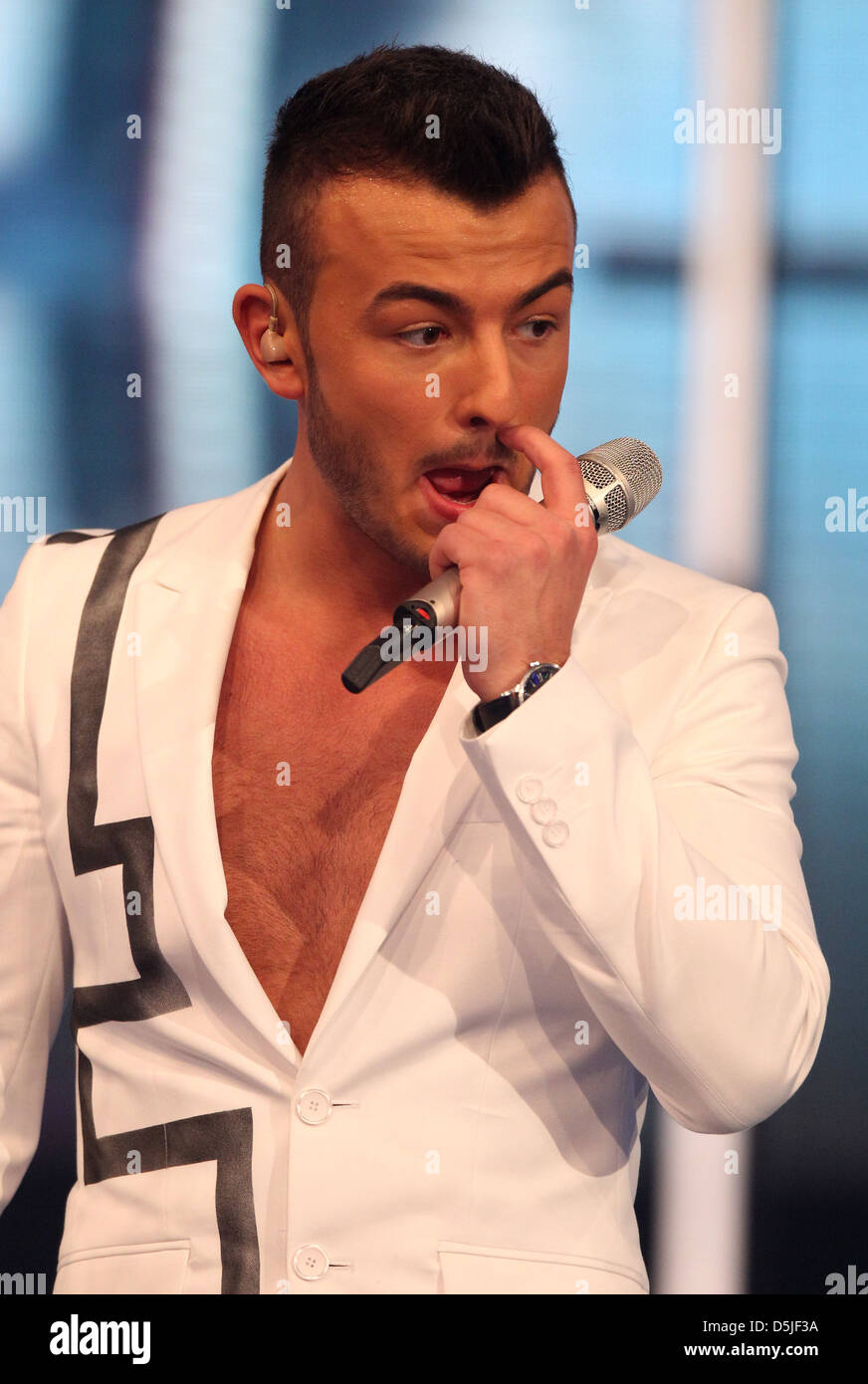 Ardian Bujupi at 'Deutschland sucht den Superstar' (DSDS) Show at MMC ...