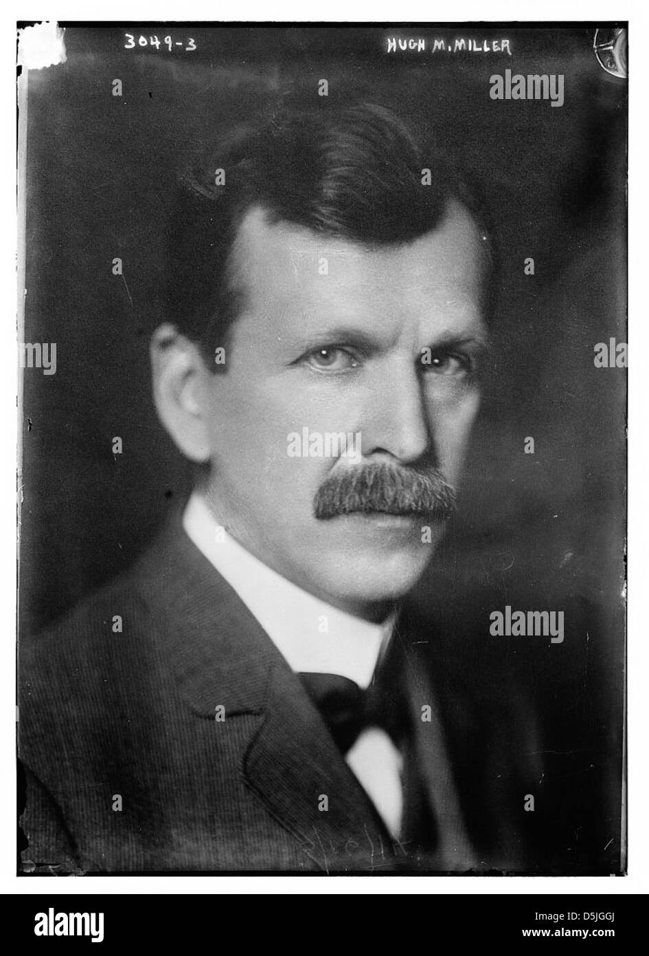 A formal portrait of Hugh M. Miller, an individual captured in a ...