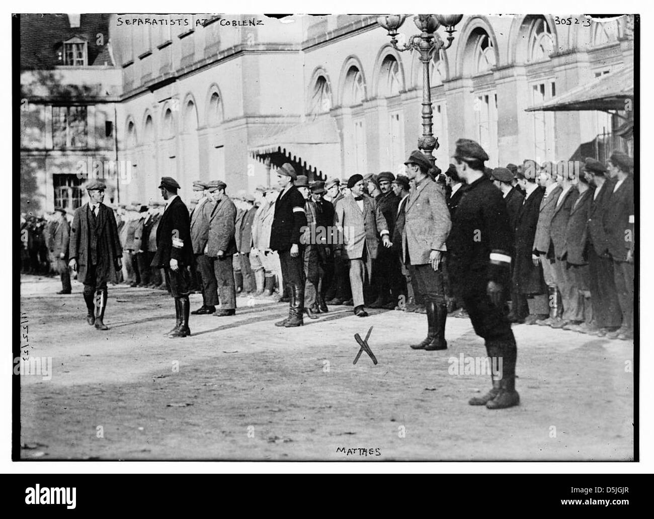 This photograph from 1923 depicts separatists in Coblenz, Germany ...