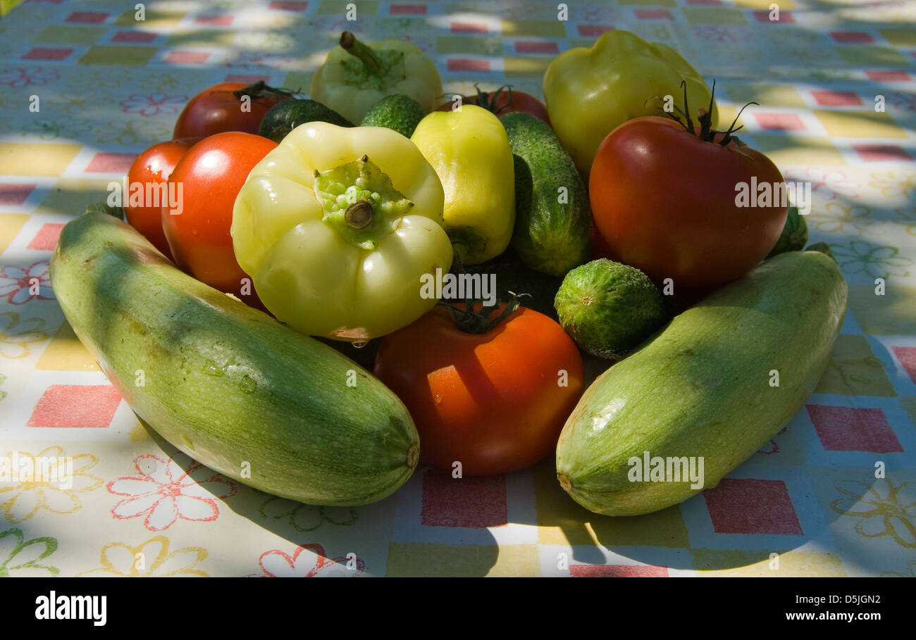 fresh vegetables prepared for mixed salad Stock Photo - Alamy
