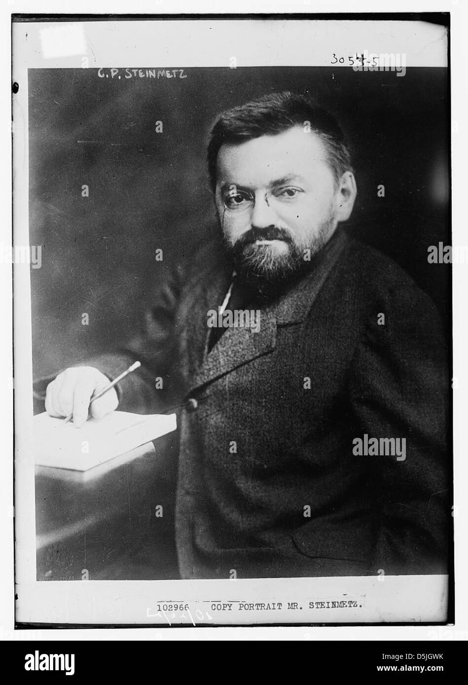 This portrait of Charles Proteus Steinmetz, a renowned electrical engineer and mathematician ...