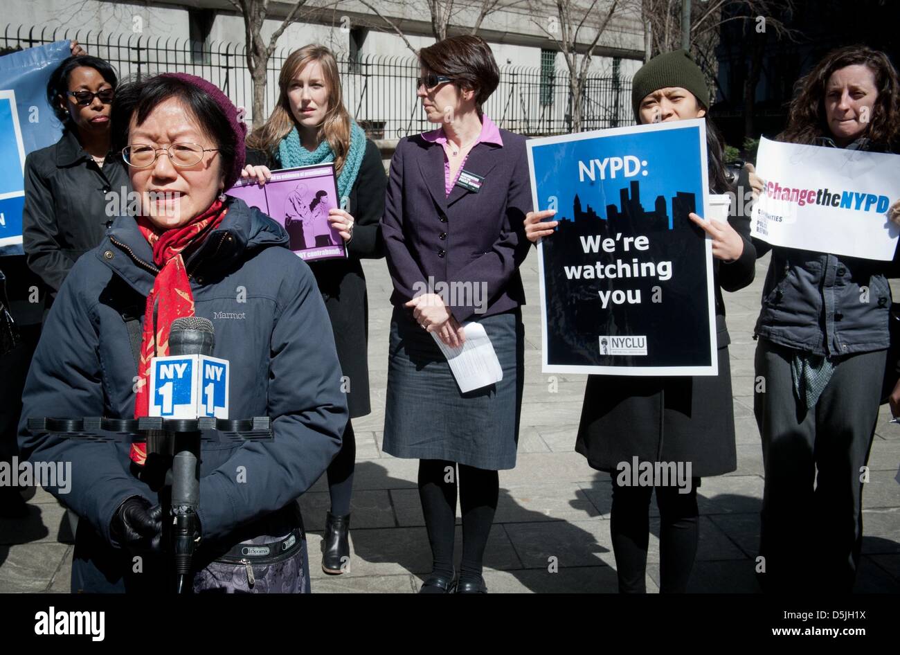 New York, USA. 3rd April 2013. City Council member MARGARET CHIN speaks ...